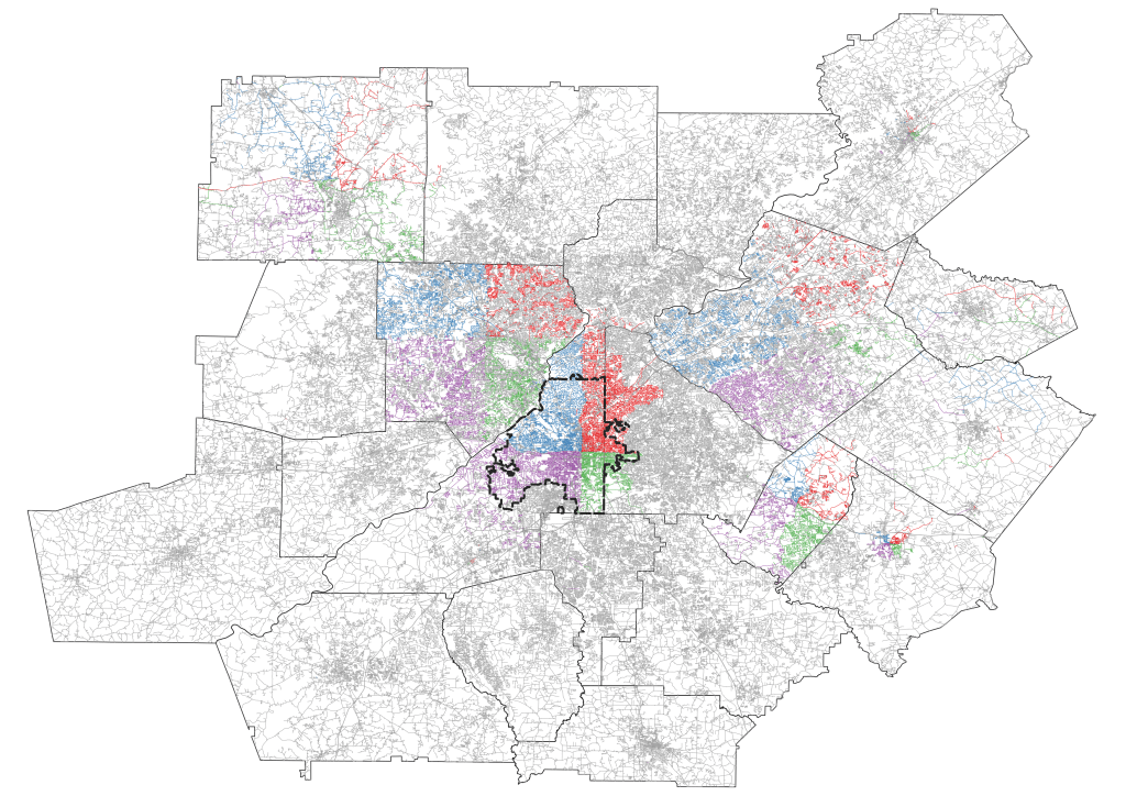 Atlanta Metro Area County Map