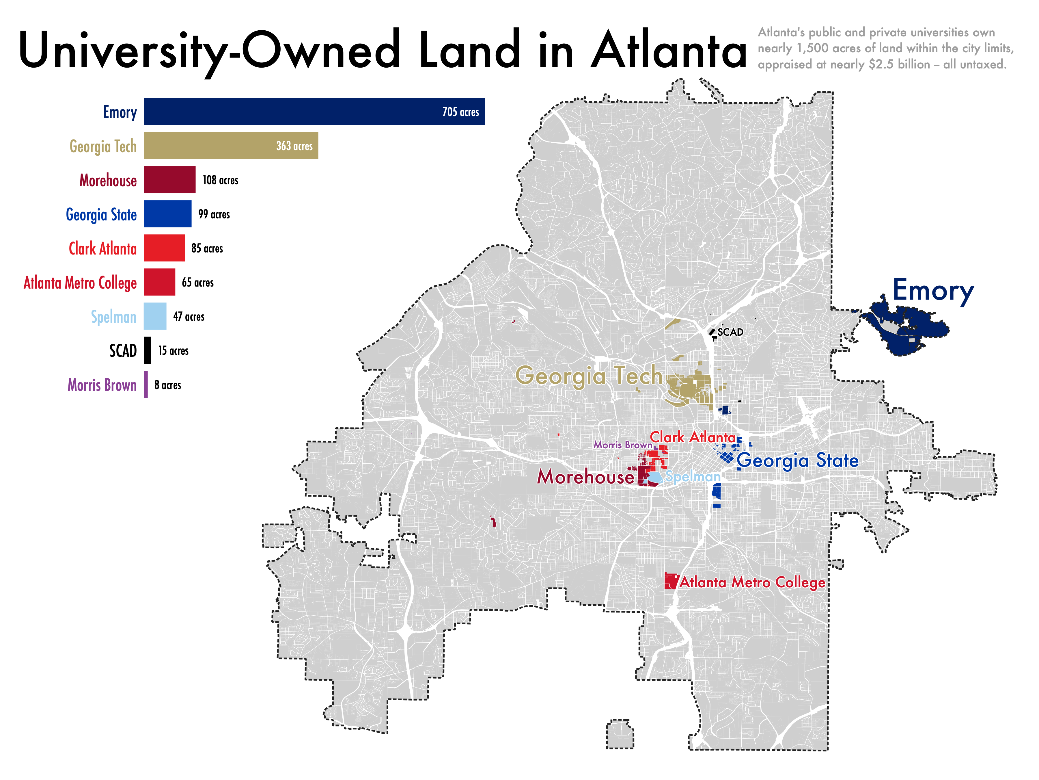 Map Of Colleges In Atlanta A Vibrant In Town City Just Outside